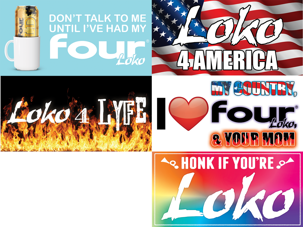 Bumper Sticker Pack – Four Loko Shop